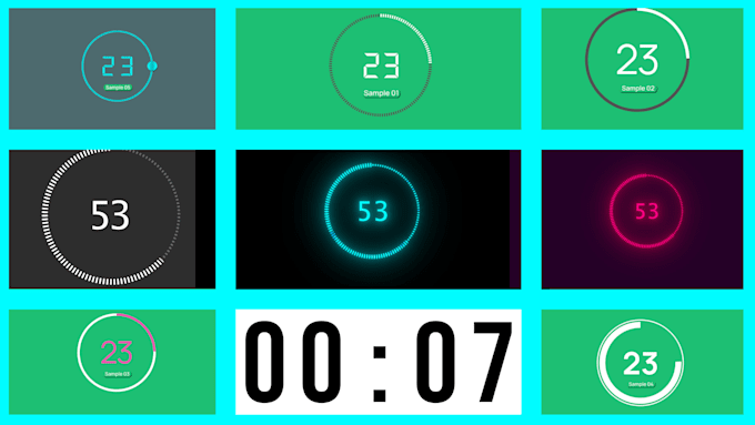 Provide a transparent animated countdown timer for videos and live streams by Mdnurealjubyed ...