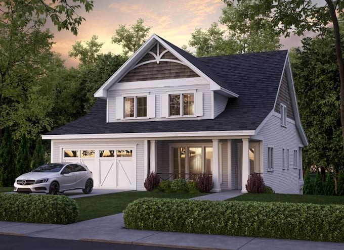 Renovate complete apartment, cgi minima livingroom, open dining, brick ...