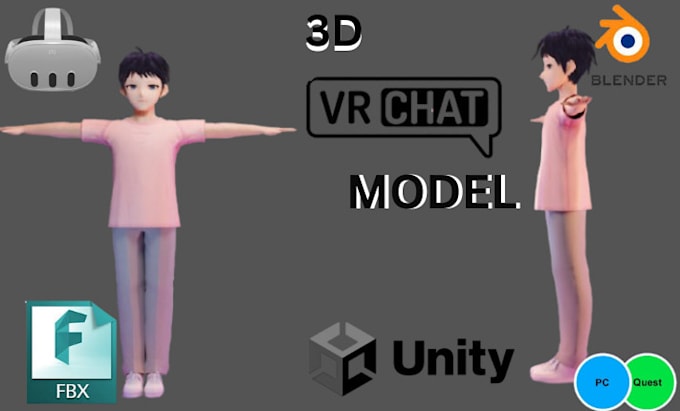 Create custom vrchat avatar anime 3d model vrchat furry vrchat avatar ...
