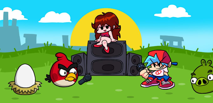 Do fnf mod friday night funkin fnf sprite character design video game ...