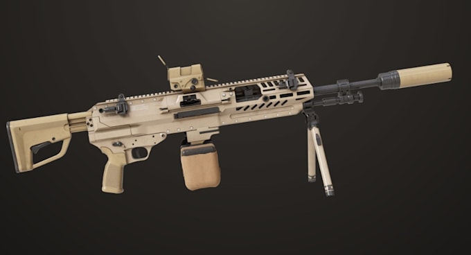 Model 3d weapon model 3d game assets, fivem gun ,3d hard surface model ...