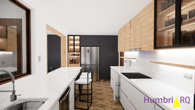 Design beautiful renders for your kitchen by Humbriarquitect | Fiverr