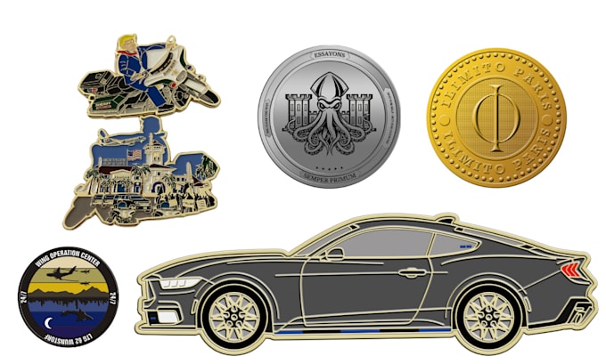 Design command challenge coin with stl printable file by Masoom ...