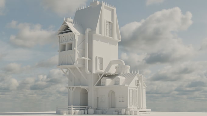 Design realistic 3d game buildings for your game environment by ...