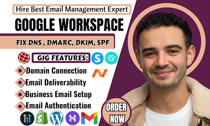 Fix google workspace email deliverability spam, dmarc, dkim, spf, mx, subdomain by Overbay | Fiverr