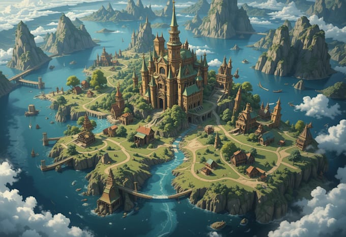 Draw your fantasy map literation arts by Susanarcer22 | Fiverr