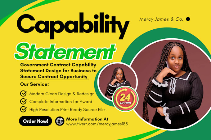 Design and write capability statement, government capability statement ...