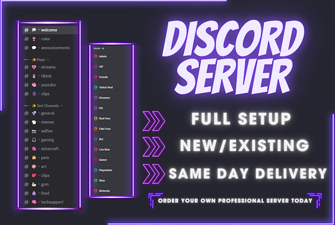 Create professional discord server for streamers by Mrditkovitch | Fiverr