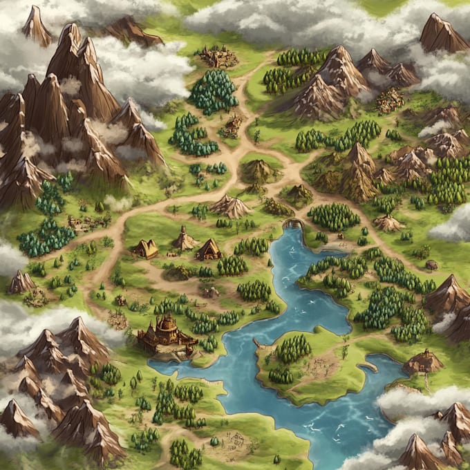 Design vector maps, event maps, fantasy festival maps by Smodbyr | Fiverr