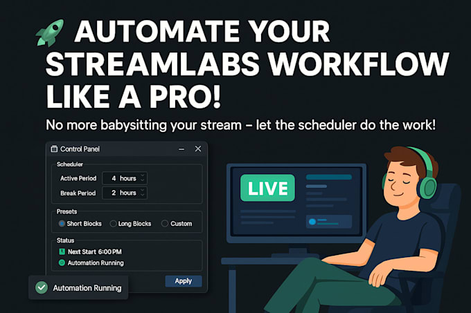 Streamlabs autostream with patterns loop by Noah_jayleen | Fiverr
