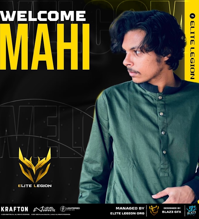 Design esports team welcome banners for new members by Blazecrafted ...