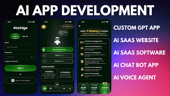 Build ai mobile app, custom gpt app, ai chat bot app, ai saas website, flutter by Teammilele ...