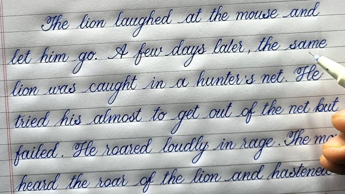 Handwrites anything in neat and beautiful cursive writing by Yumna505 ...