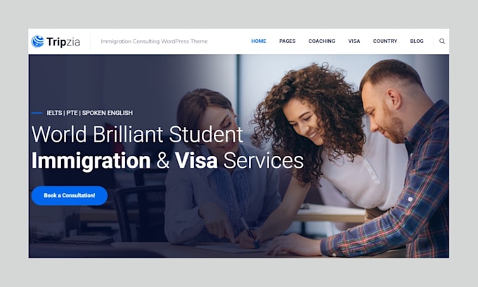 Build immigration website immigration layer visa application law firm ...