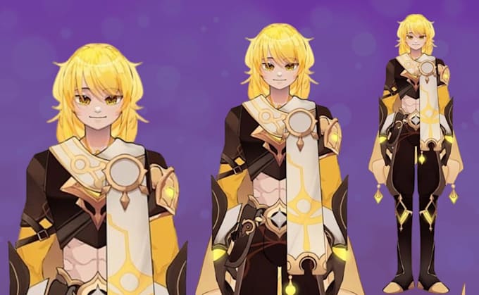 Draw 2d vtuber character rig live2d vtuber model 2d vtuber character ...