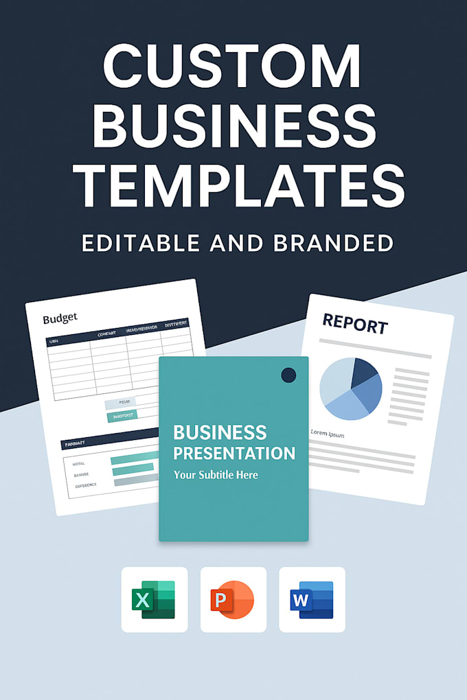 Design professional excel, powerpoint, and word templates for your ...