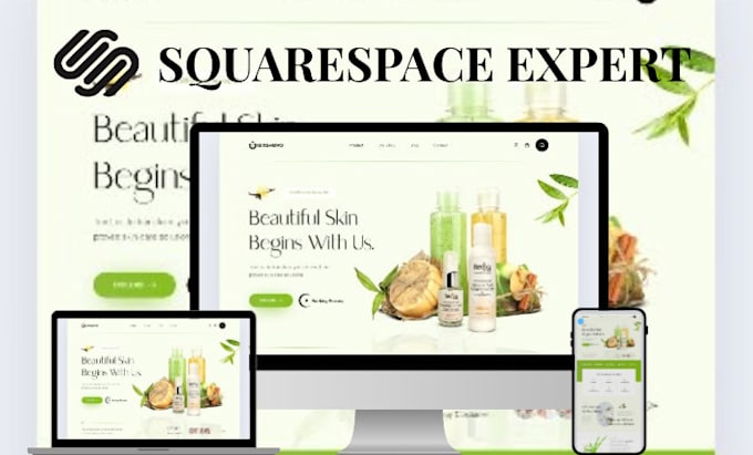 Redesign squarespace landing page design, modern custom squarespace ...