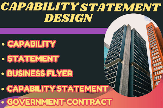 Design professional capability statement for government contract bid ...
