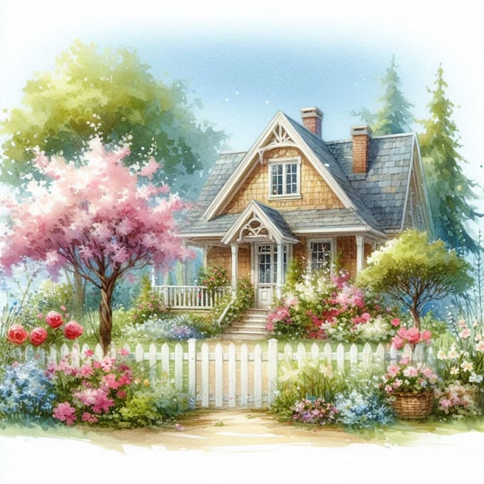 Turn your home into watercolor painting by Kampton4 | Fiverr
