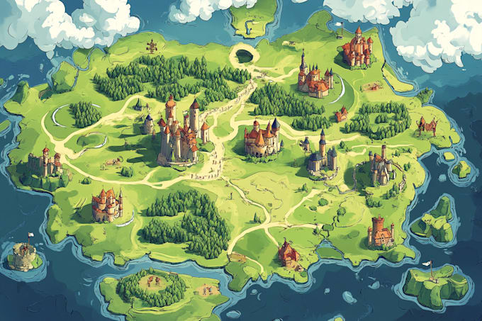 Design great map in quality vector illustration by Kashaycox | Fiverr