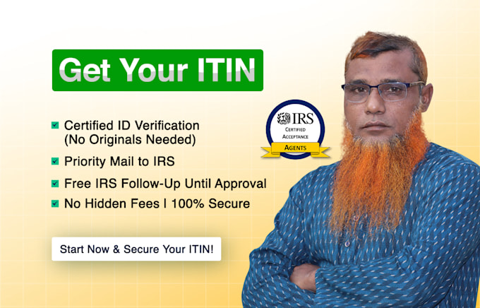 Get your itin number as an irs certified acceptance agent by Hasan_bu | Fiverr