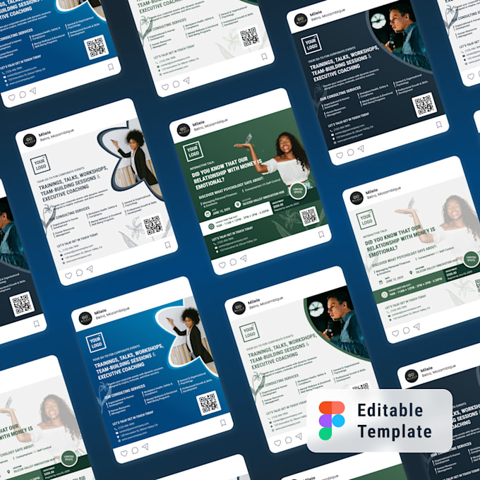 Deliver editable figma templates for business events by Milelemoment ...