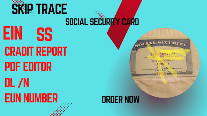 Provide social security card, paystubs and ss search and ss card by ...