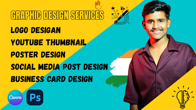Make thumbnail, logo, social media post, business care, poster by ...