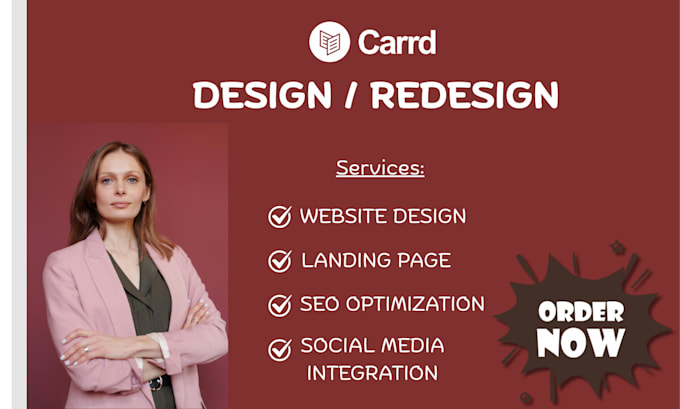 Create and design carrd website landing page, carrd website redesign by ...