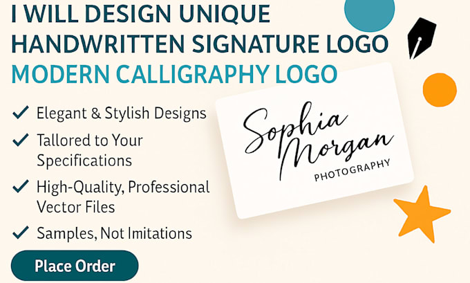 Design unique handwritten signature logo, modern calligraphy by Faez ...