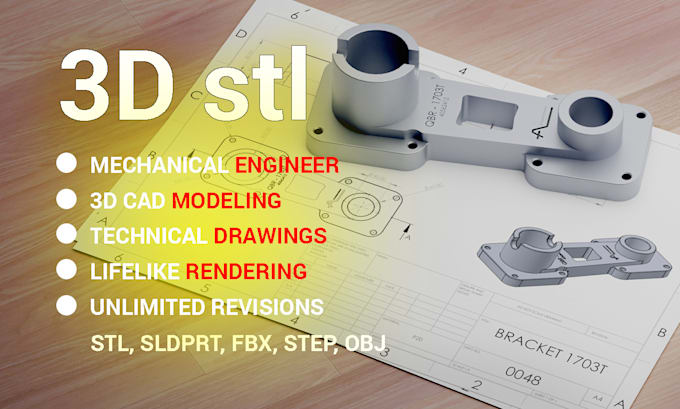 Create 3d models cad designs in solidworks with rendering by Mmt ...