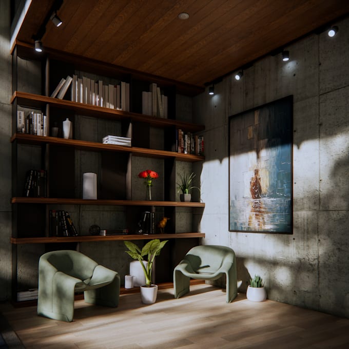 Do interior design and 3d rendering for your space by Saif_sanim | Fiverr