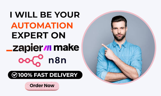 Do automation on zapier, n8n, make com, pipedream powerautomate make integromat by Davidgogg3 ...