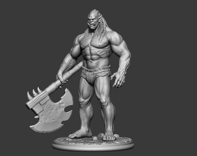 Build 3d character fantasy figure miniature, stl file, dnd 3d warriors 3d print by Febolad | Fiverr