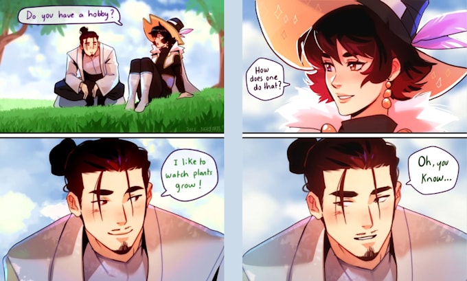 Draw manga storyboard anime manga panel webtoon manhwa mangaka page by ...