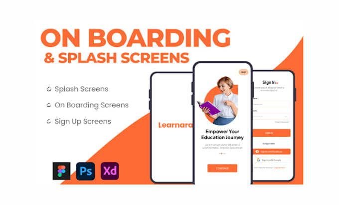 Make onboarding screen splash screen icon logo and lottie animation ...