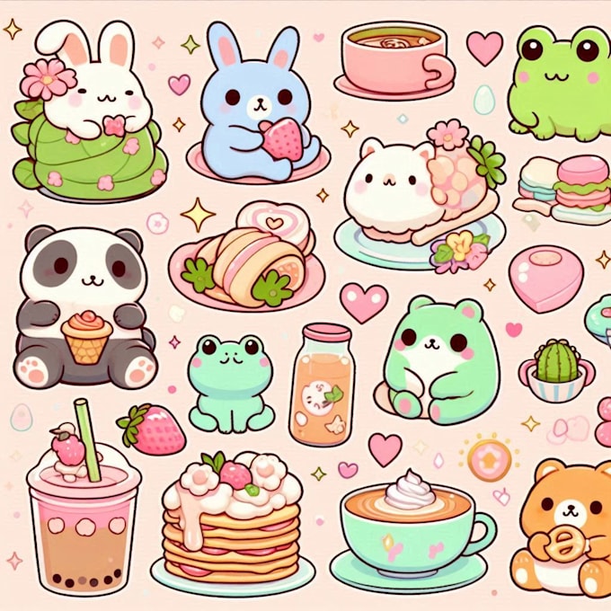 Design unique and custom stickers for you by Maria_mk00 | Fiverr