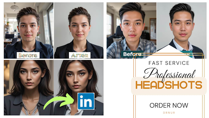 Create ai headshot for linkedin, avatar, ai image editing by Noornu ...