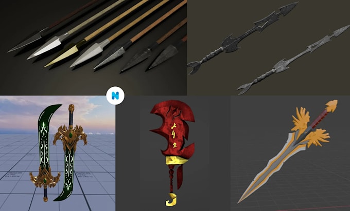 Model custom roblox weapons assets optimized for performance by ...