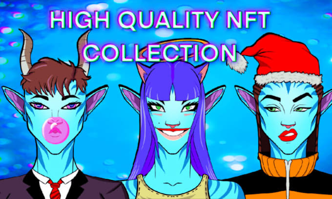 Draw 2d nft art, make custom 2d and 3d nft art collection by Ummilade ...