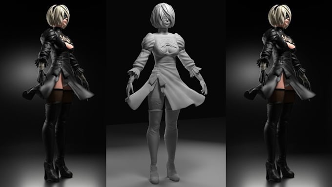 3d game character, game character, 3d character, flexi model, 3d chibi ...