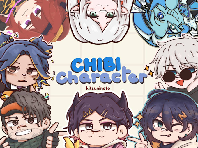 Draw fanart, oc in chibi style by Kitsunineto | Fiverr