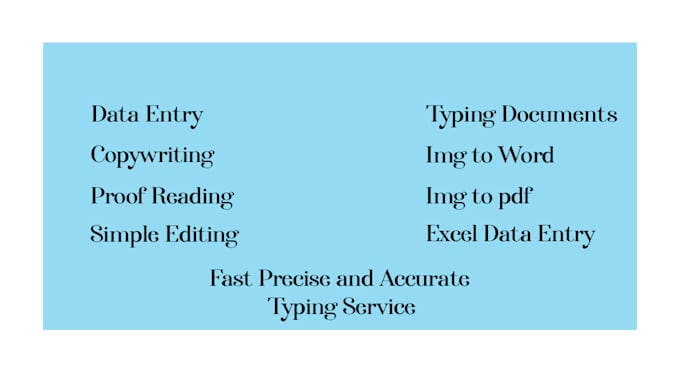 Provide fast and accurate typing services by Sureshbalaji752 | Fiverr