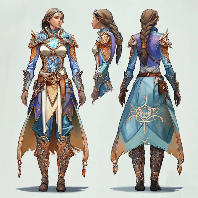 Draw 2d game character for dnd art by Thilwamil | Fiverr