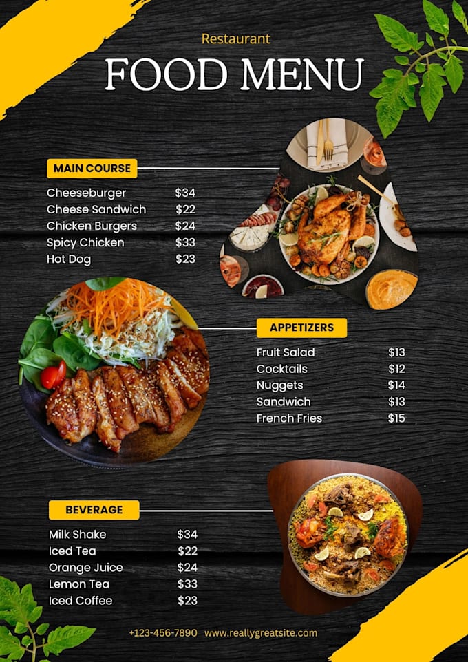Design modern restaurant menu by Creativeshub904 | Fiverr