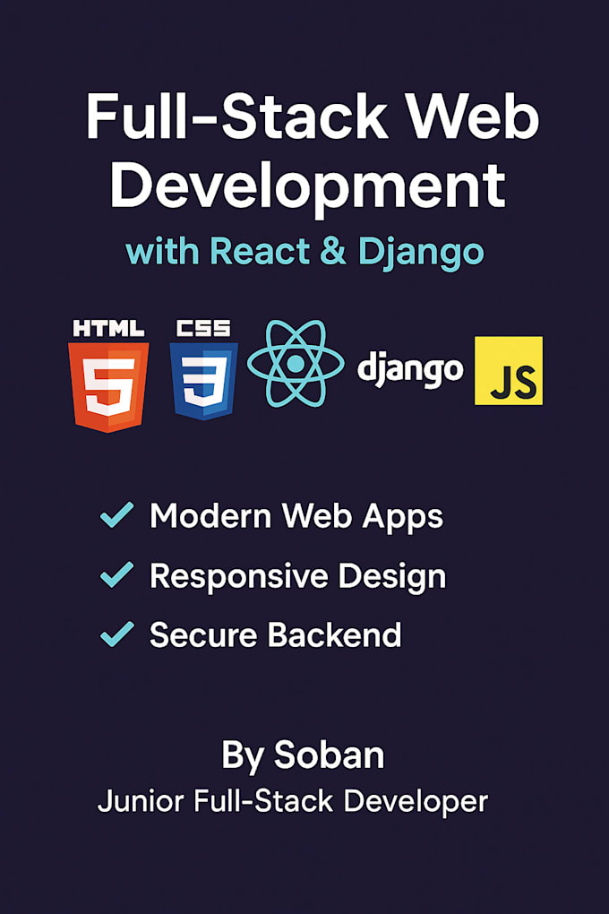 Developing websites using react and django by Sobanrengarajan | Fiverr