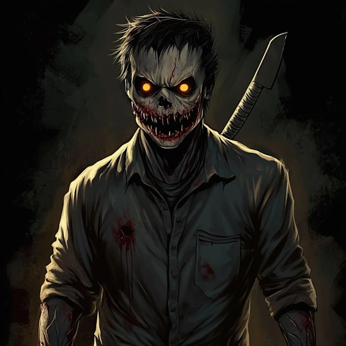 Make a fantasy horror character art and illustration by Samiiro2 | Fiverr