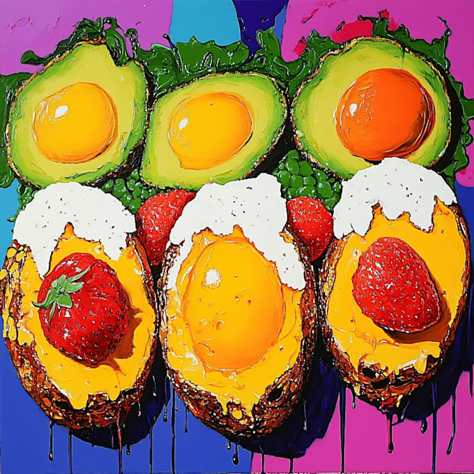 Design food pop art of your food pop art by Mierryler | Fiverr