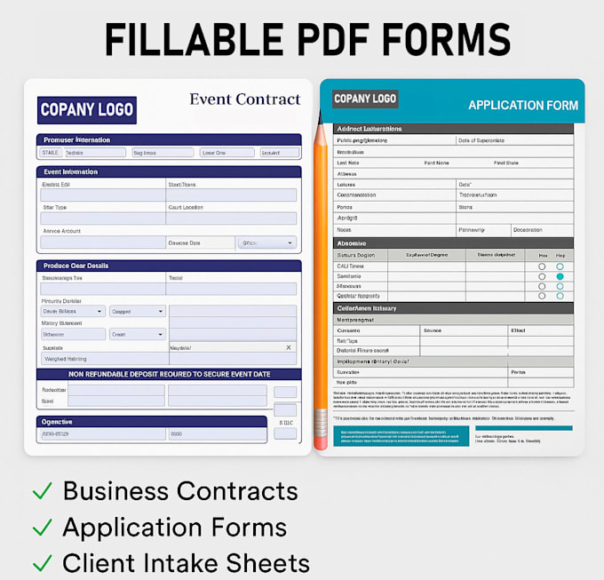 Create custom fillable pdf forms with fillable text and checkboxes by ...