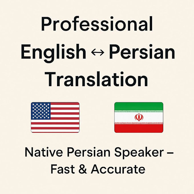 Translate english to persian or persian to english accurately by Farzad ...
